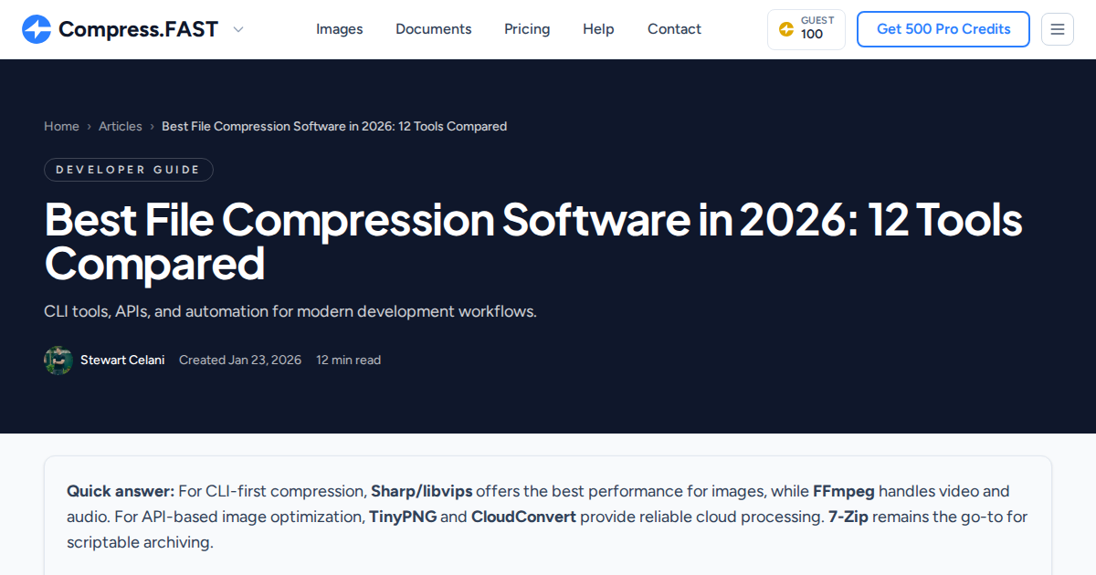 Best File Compression Software 2026: 12 Tools Benchmarked