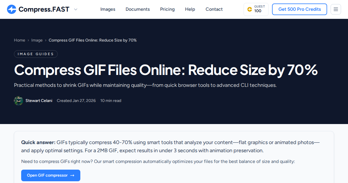 How to Compress GIF Files Online