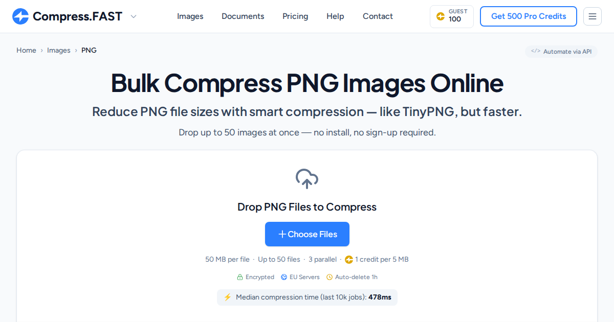 Bulk Compress PNG Online - Reduce PNG File Size