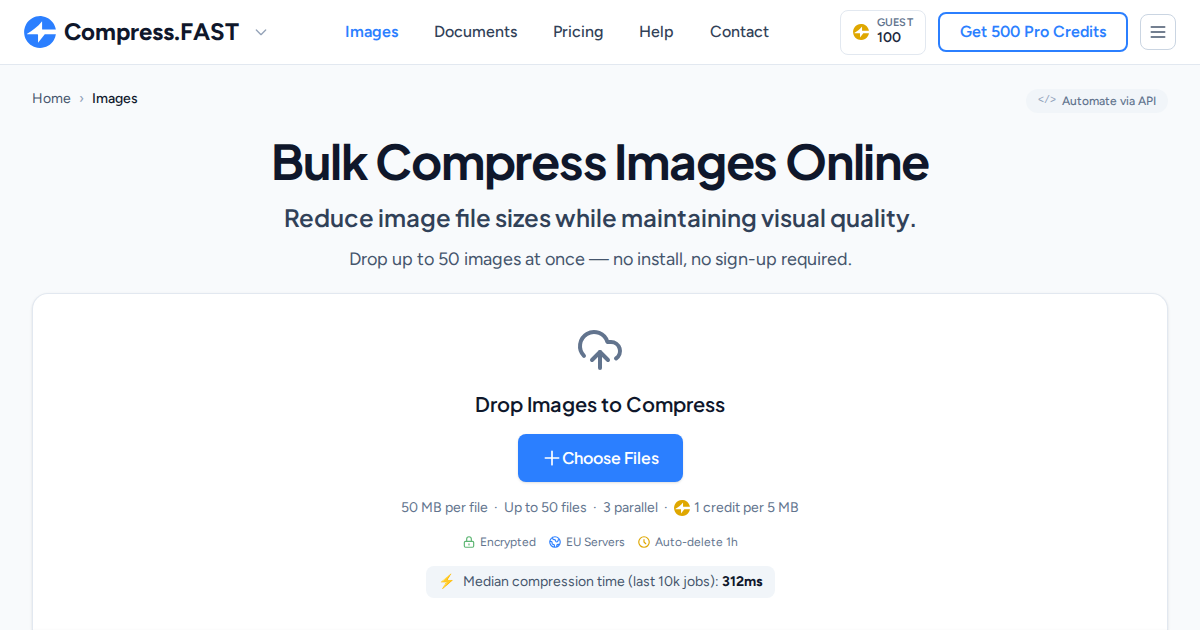 Bulk Compress Images Online - JPG, PNG, WebP, AVIF